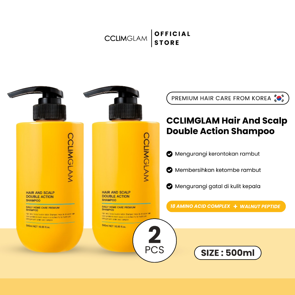 Jual CCLIMGLAM - Hair And Scalp Double Action Shampoo (2pcs) | Shopee ...