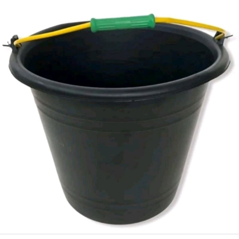 Jual (2pcs) Timba Cor Plastik Anti Pecah Ember Air 18 Hitam | Shopee ...