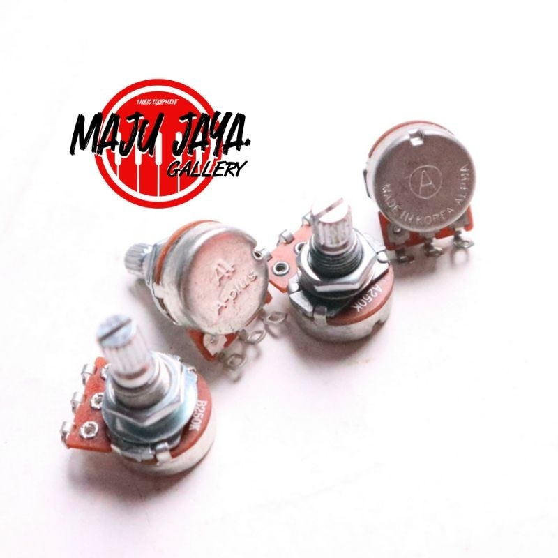 Jual potensio potensiometer gitar or bass elektrik alpha korea A plus A250k B250k | Shopee Indonesia