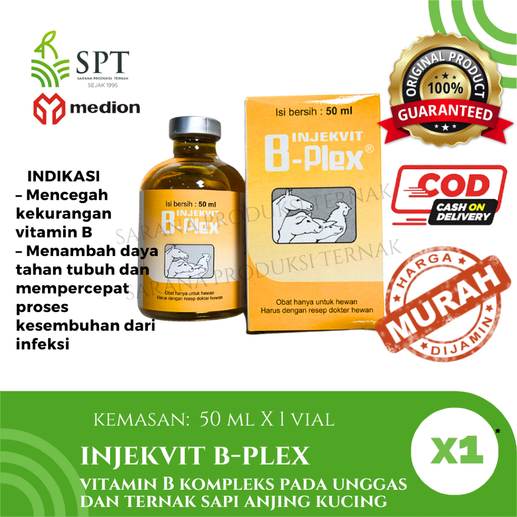 Jual INJEKVIT B PLEX 50 ML MEDION INJEKSI VITAMIN B KOMPLEKS 100ml ...
