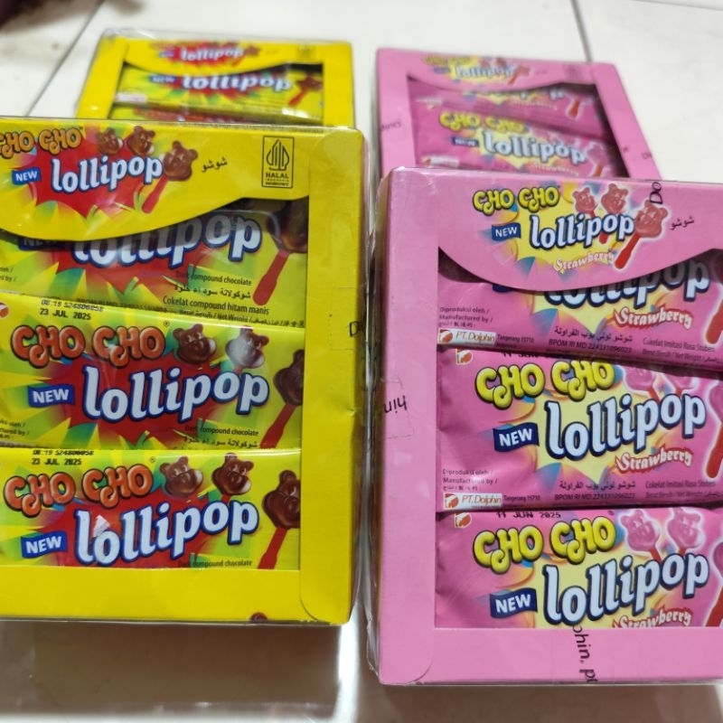 Jual Coklat cho-cho Lollipop pink & kuning | Shopee Indonesia