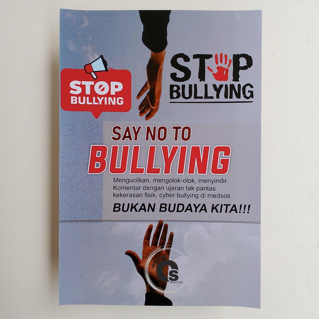 Jual Poster Say No To Bullying - Poster Stop Bullying - Poster Edukasi ...