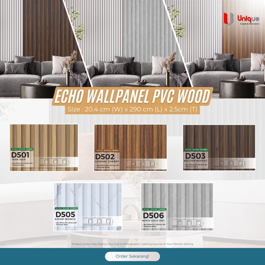 Jual Wood Panel Dinding PVC Motif Kayu Salur / Echo Wood D Partisi Kayu | Shopee Indonesia