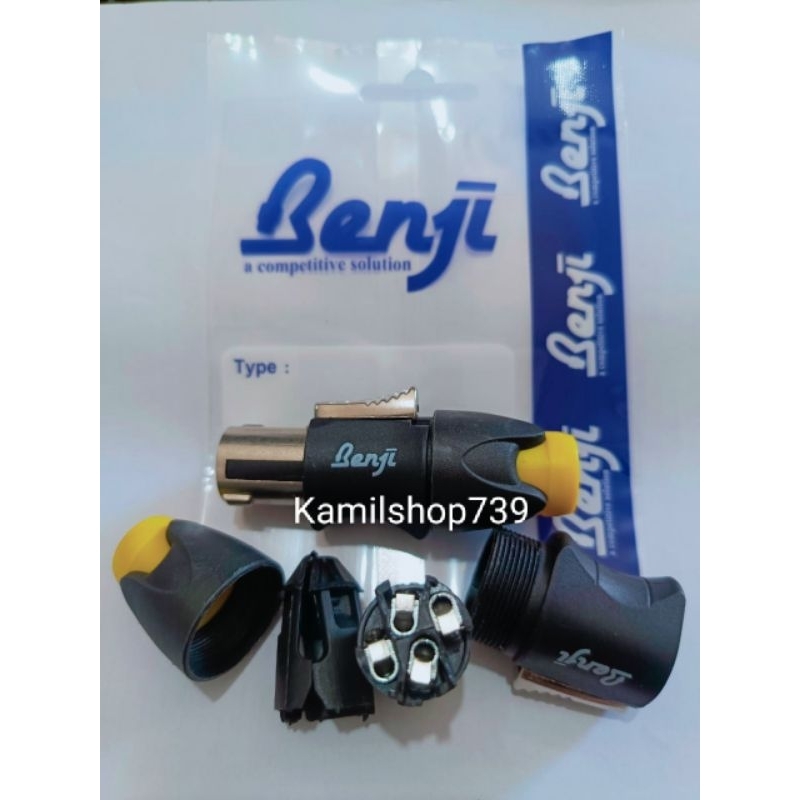 Jual Jack spicon benji bj038 / Jack speakon male audio merk Benji BJ038 ...
