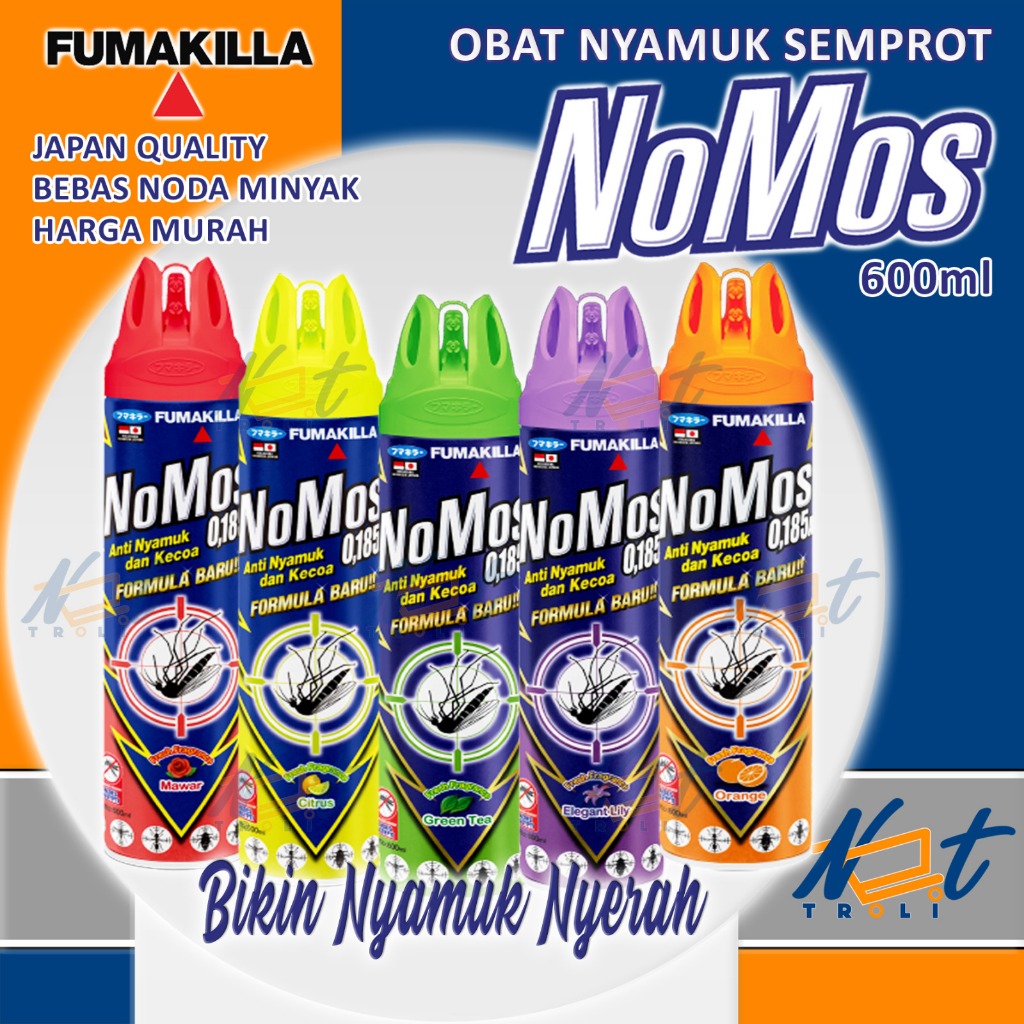 Jual Nomos Obat Nyamuk Aerosol Citrus | Elegant Lily | Orange | Mawar ...