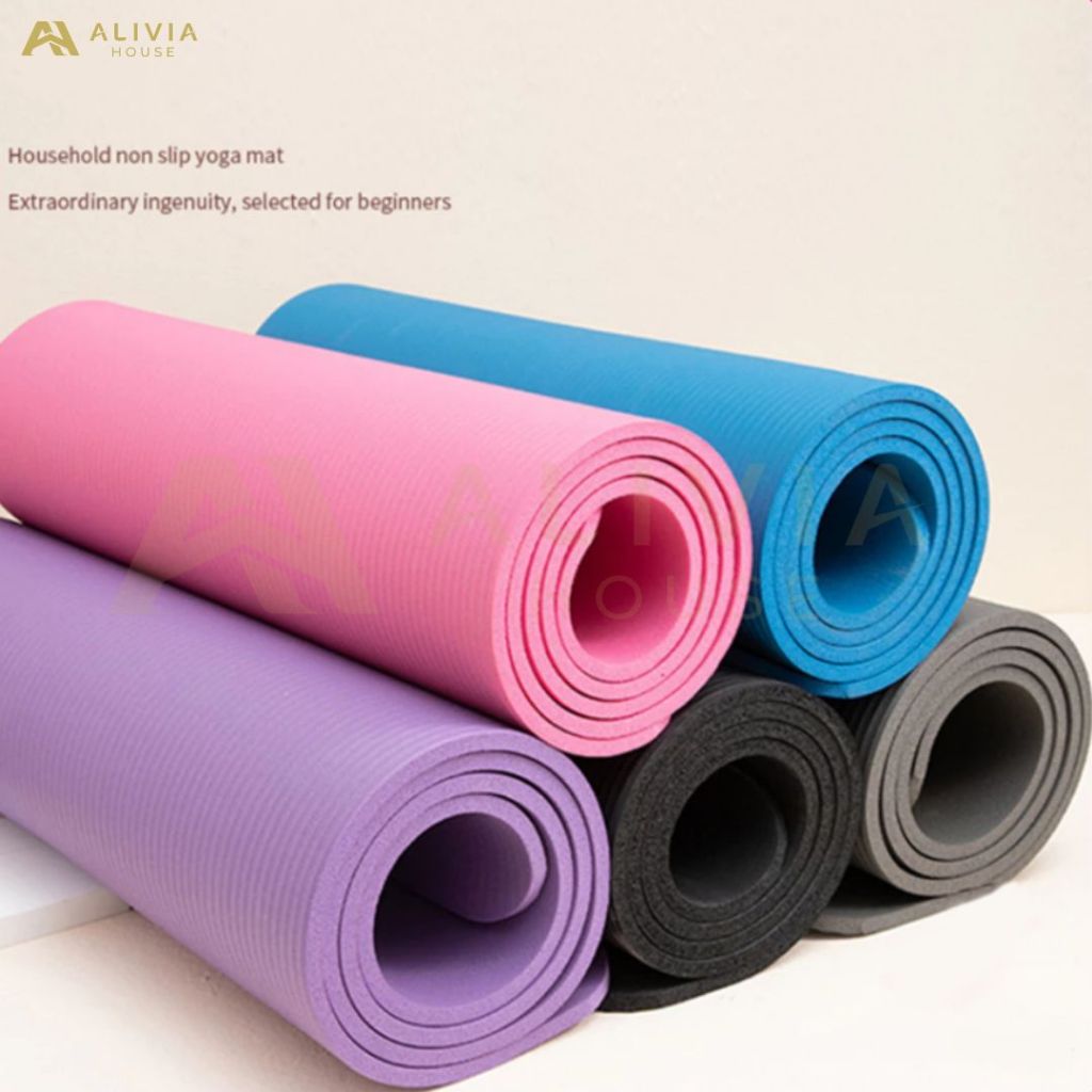 Jual Alivia Matras Olahraga NBR Anti Slip Yoga Mat Premium Tebal 8MM ...