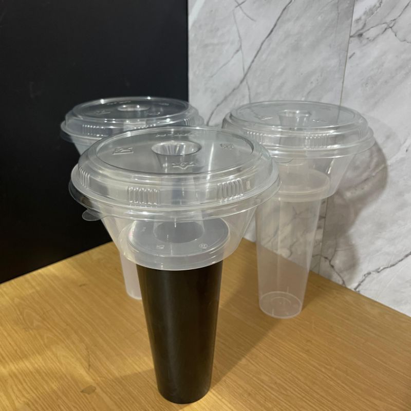 Jual Snack Tray + Lid (Tutup) + Cup Injection 500ml/700ml (HARGA PER 20 ...