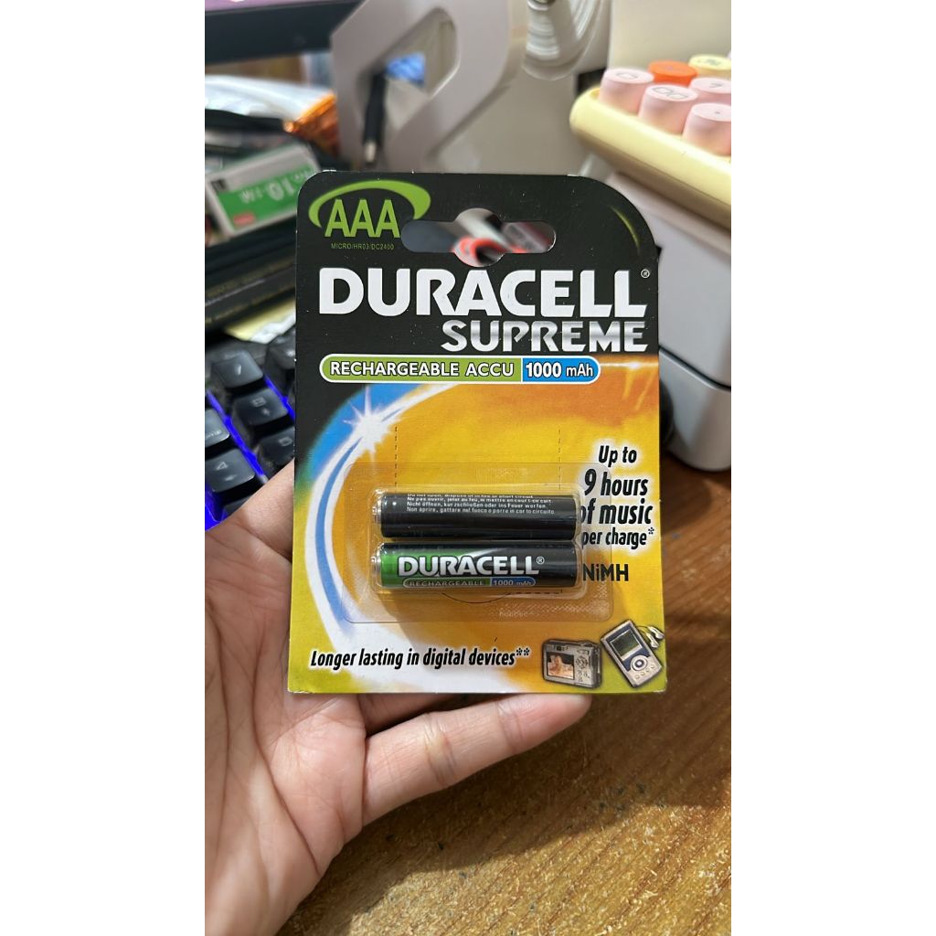 Jual Baterai Cas Batre Battery Rechargeable Duracell AAA /A3 1000Mah 1 ...