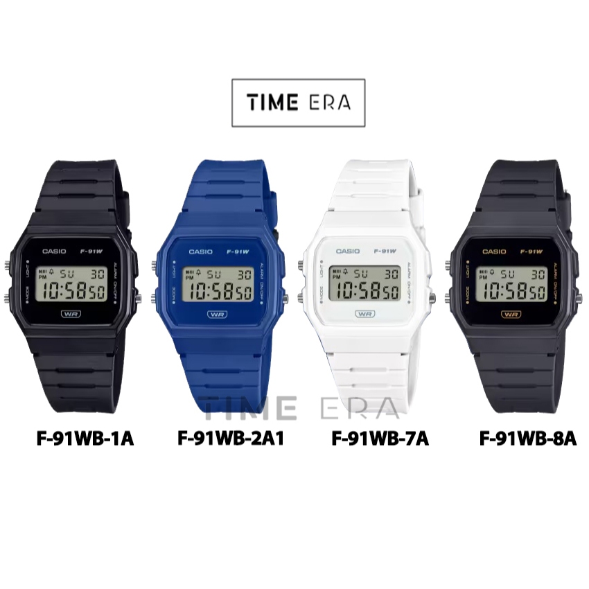 Jual Casio General F-91WB-1A / F91WB-2A1 7A 8A F-91W F91 Jam Tangan General Digital Karet Hitam ...
