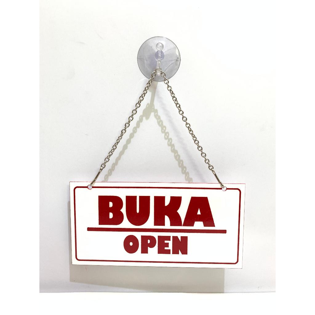 Jual TULISAN ACRYLIC BUKA OPEN TUTUP CLOSE UKURAN 20X10CM MURAH ...