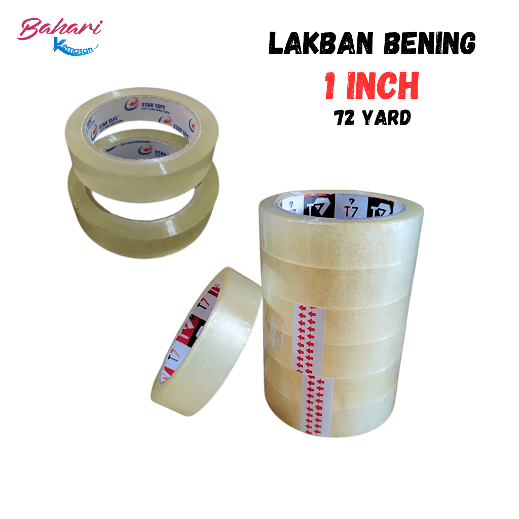Jual selotip lakban 1 inch bening 72 yard | Shopee Indonesia