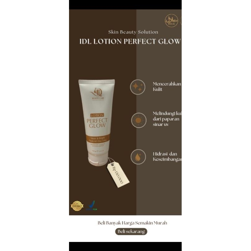 Jual IDL LOTION PERPECT GLOW 100g | Shopee Indonesia