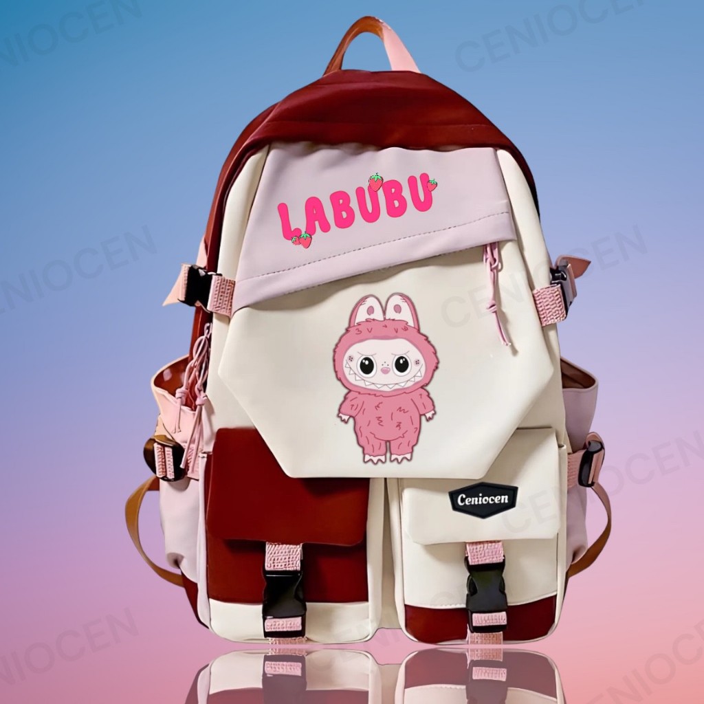 Jual Tasoki - Labubu Ready Stock Tas Ransel Sekolah Anak Perempuan Motif Labubu / Tas Ransel ...