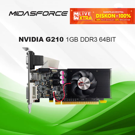 Jual Midasforce VGA NVIDIA GT210 1GB DDR3 64BIT BOX - Midas Force | Shopee Indonesia