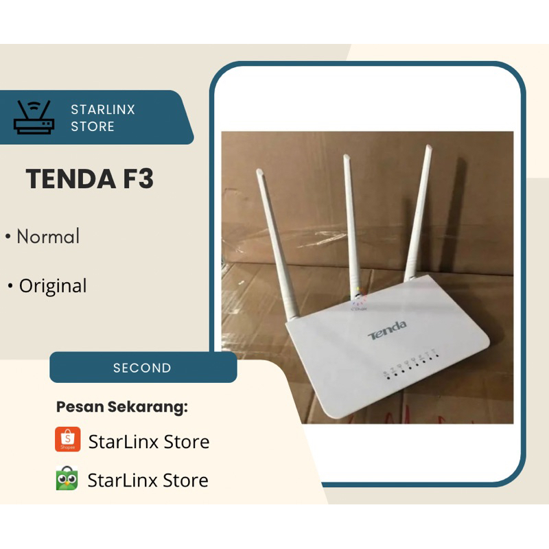 Jual Tenda F3 Wireless Router 300 Mbps Antena | Shopee Indonesia