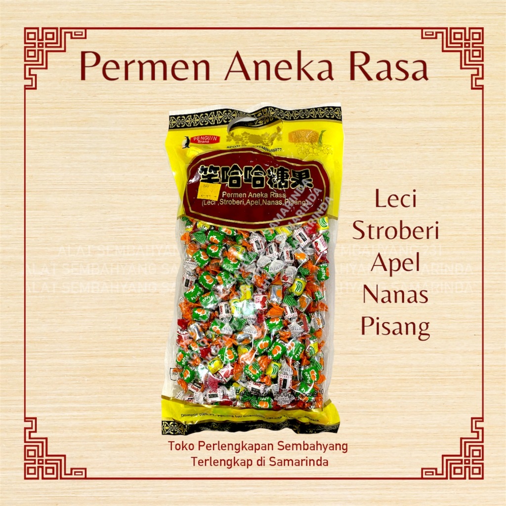 Jual Permen Aneka Rasa Jadul HALAL / leci stroberi apel nanas pisang ...
