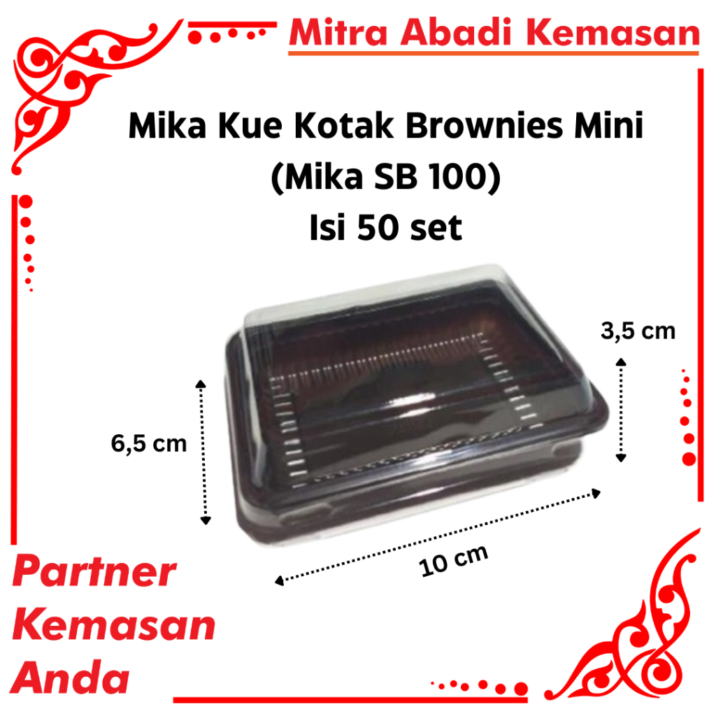 Jual MIKA BROWNIS MINI | MIKA KUE MINI | MMP SB 100 | MIKA ISI 50 SET | Shopee Indonesia