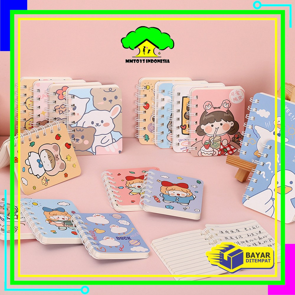 Jual MI-A58 Buku Catatan Kartun Memo Kecil A7 80 Lembar / Buku Kecil ...