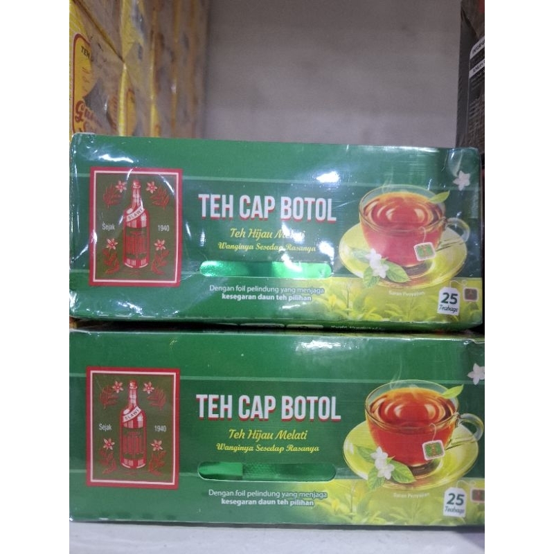 Jual TEH CAP BOTOL 25 BAGS (TEH HIJAU MELATI) | Shopee Indonesia