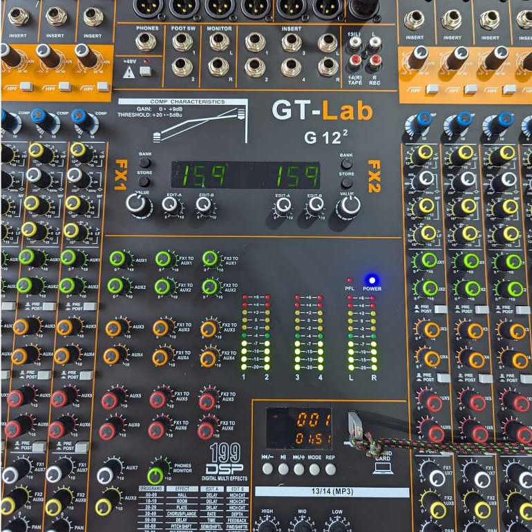 Jual Mixer Analog GT Lab TERBARU 12 Chanel gen2 Original RDW + COMPRESS ...