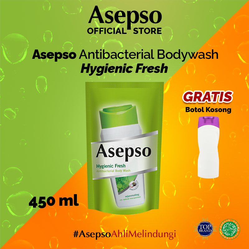 Jual ASEPSO Sabun Cair Body Wash Hygienic Fresh - 450 ml | Shopee Indonesia