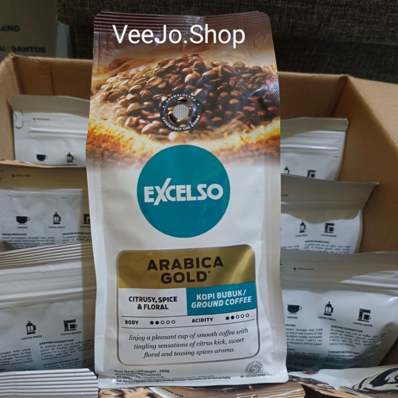 Jual Excelso ARABICA GOLD / Kopi Bubuk / Biji Kopi / Kemasan 200g ...