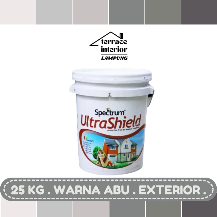 Jual Cat Tembok Spectrum Ultrashield Warna Abu 25 Kg | Shopee Indonesia