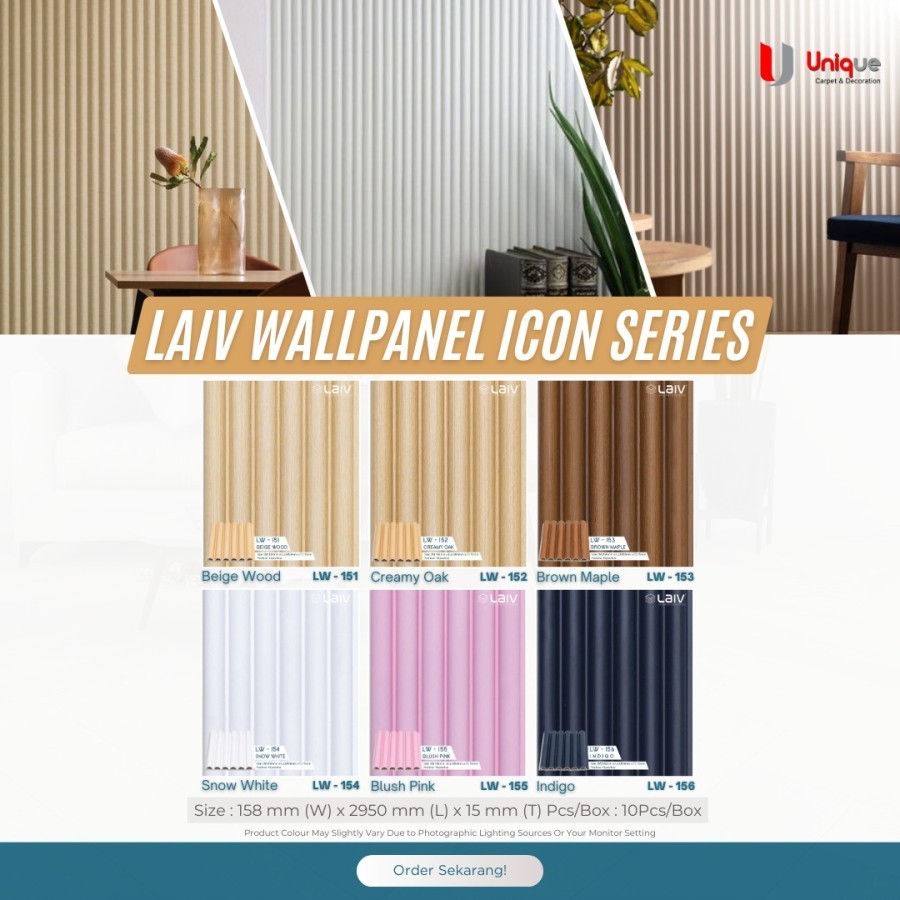 Jual Lai V Wallpanel Icon Series Tebal 15mm Motif Solid / Lai V Panel ...