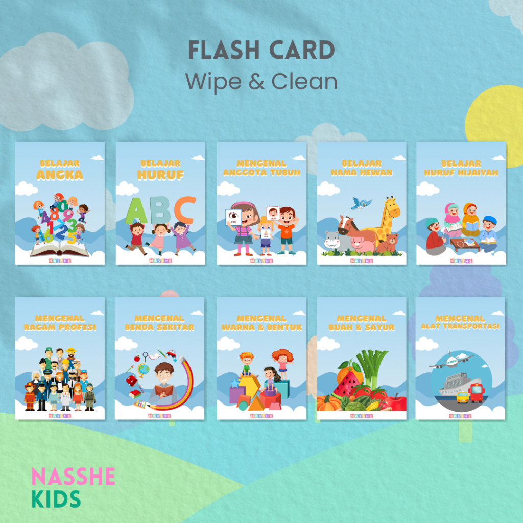 Jual NASSHE KIDS - FLASH CARD KARTU MAINAN ANAK LENGKAP HURUF ABJAD ...