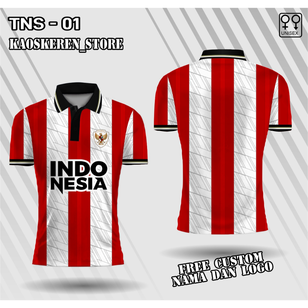 Jual Jersey kerah polo timnas indonesia jersey vintage kaos timnas ...