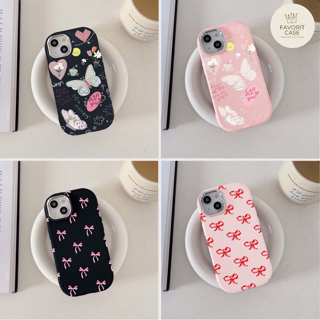 Jual Case Iphone 15 14 13 12 11 X Xr Xs PLUS PRO MAX Motif KUPU KUPU ...