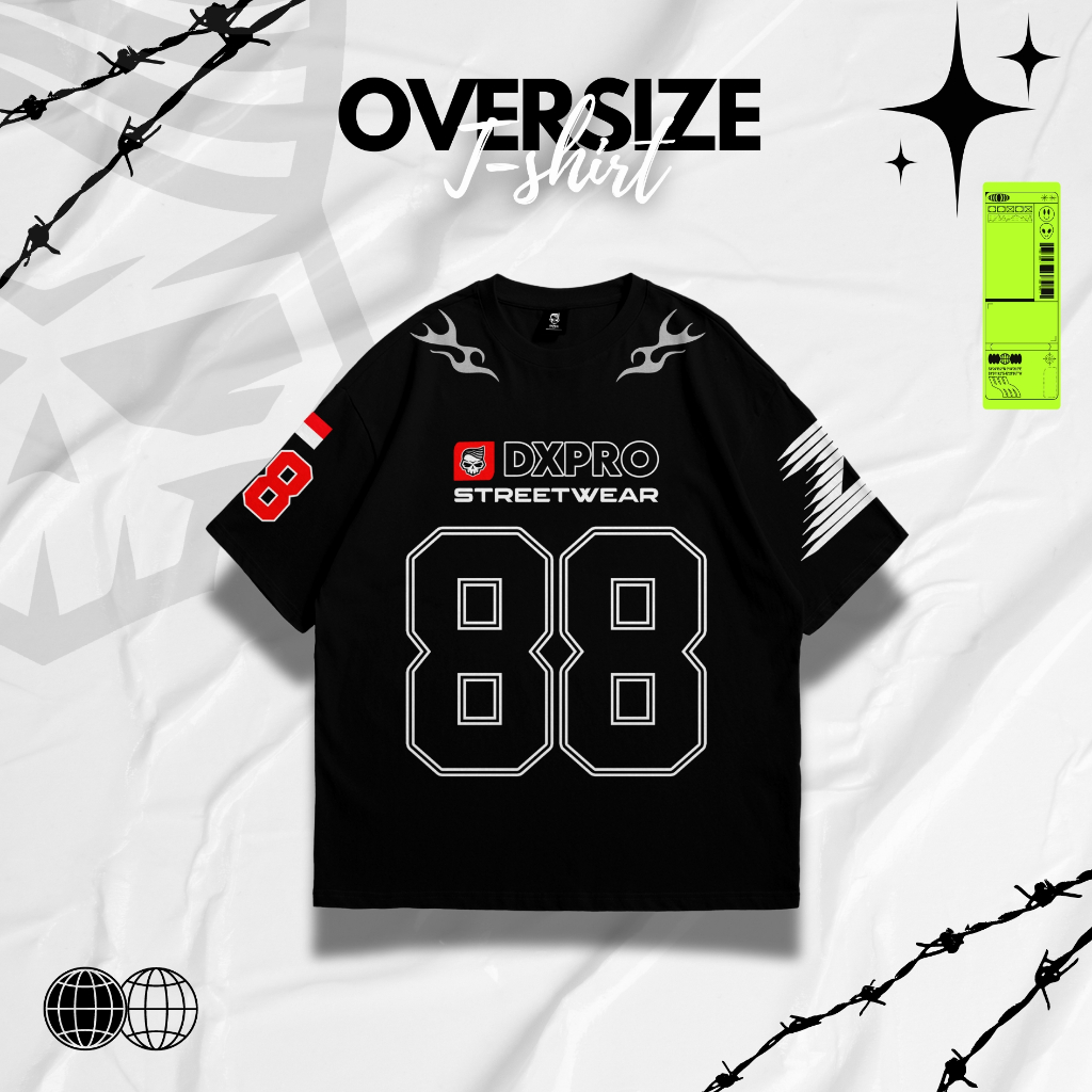 Jual Kaos Oversize Dxpro 88 Thunder Black Heavy Cotton 20s Premium | Shopee Indonesia