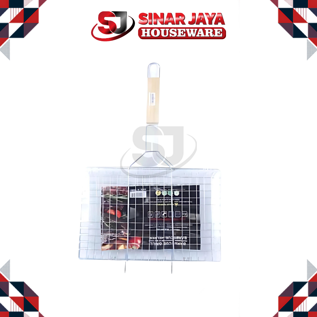 Jual Alat Bakaran/Pemanggang segi 3Ikan Bakar Gagang Kayu Murah ...