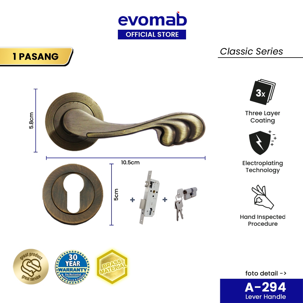 Jual Lever Handle Set Klasik / Antik A-294 | Shopee Indonesia