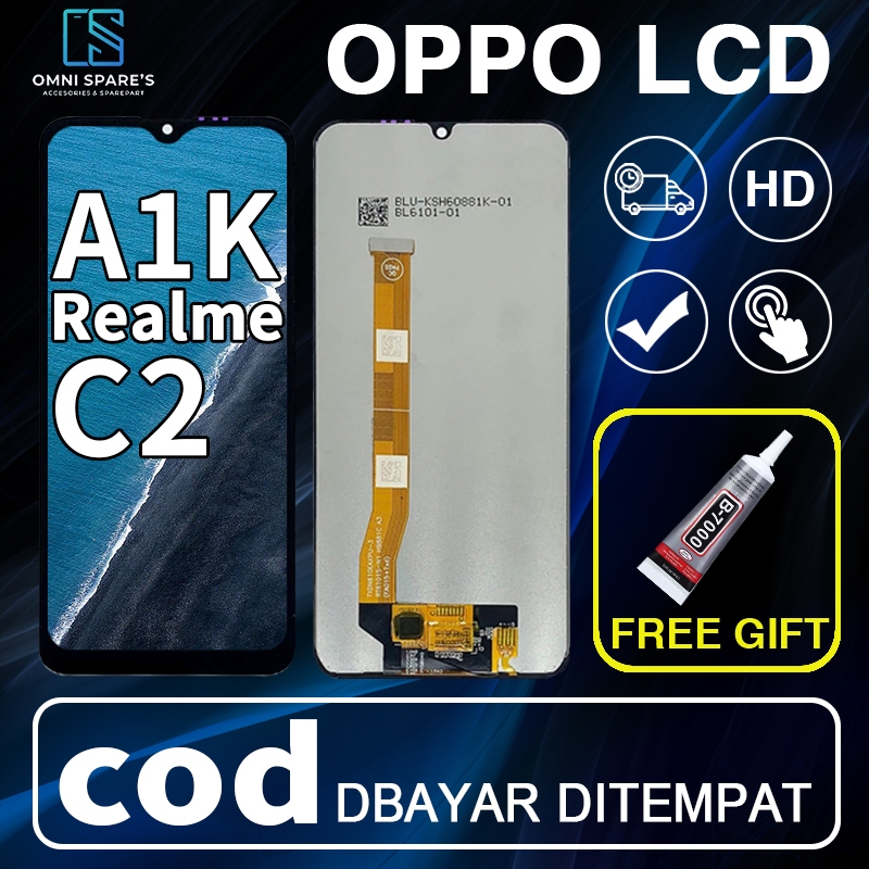 Jual LCD FOR OPPO A1K/FOR REALME C2/ ORI FULLSET TOUCHSCREEN ASLI LAYAR ...
