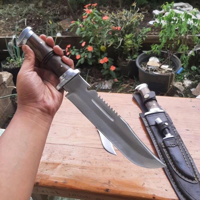 Jual BUSHCRAFT / BIG RAMBO PISAU HUNTING DAN CAMPING | Shopee Indonesia