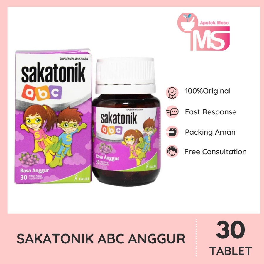 Jual SAKATONIK ABC ANGGUR 30 TABLET - MultiVitamin Tablet Hisap ...