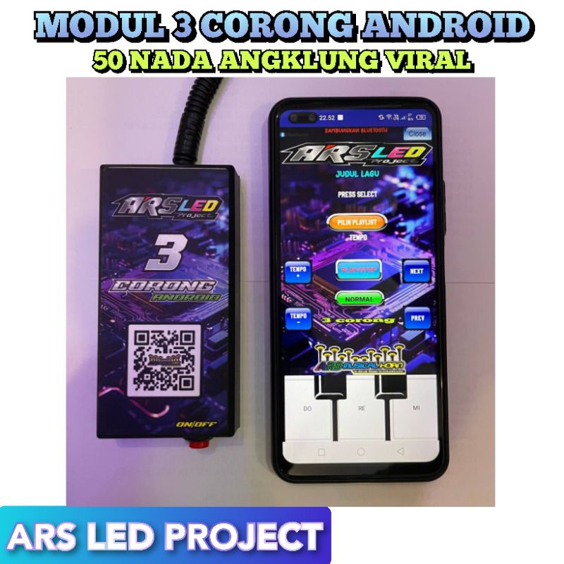 Jual MODUL 3 CORONG ANDROID 50 NADA ANGKLUNG VIRAL 12V-24V | Shopee ...
