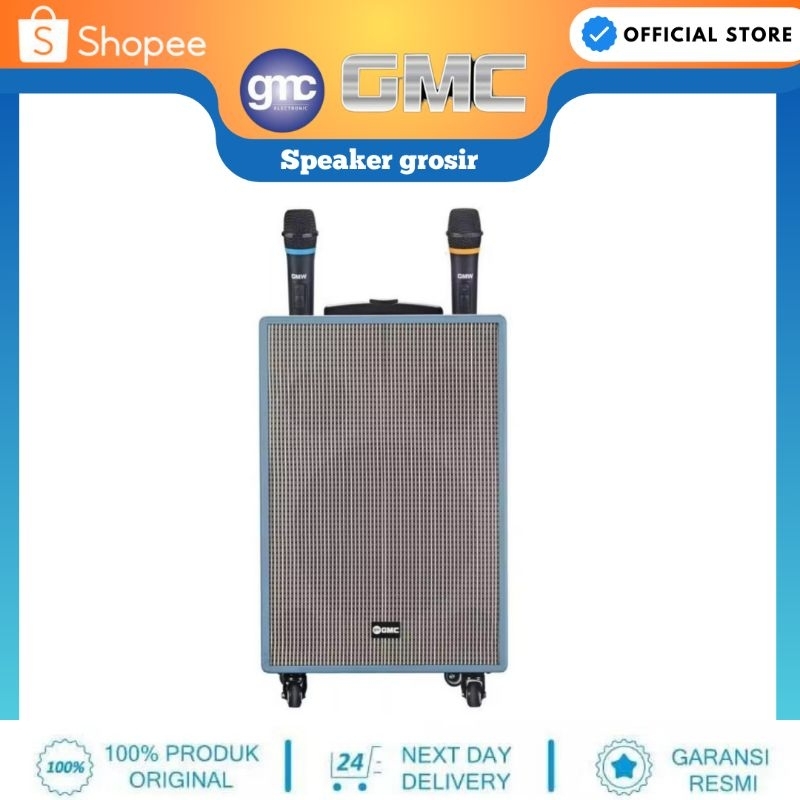 Jual Speaker Gmc 883E bluetooth portable 12 inch free 2 mic wirelles ...