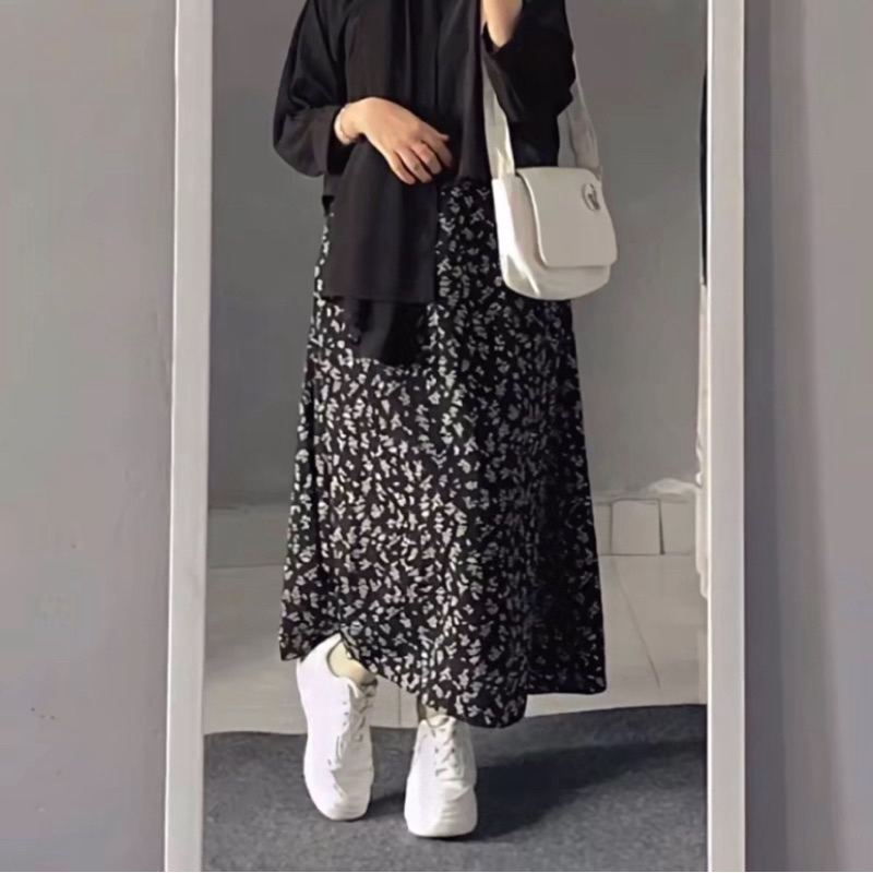 Jual ROK MOTIF BUNGAFLORAL SKIRT KOREAN STYLE/ROK DAILY KOREAN STYLE ...