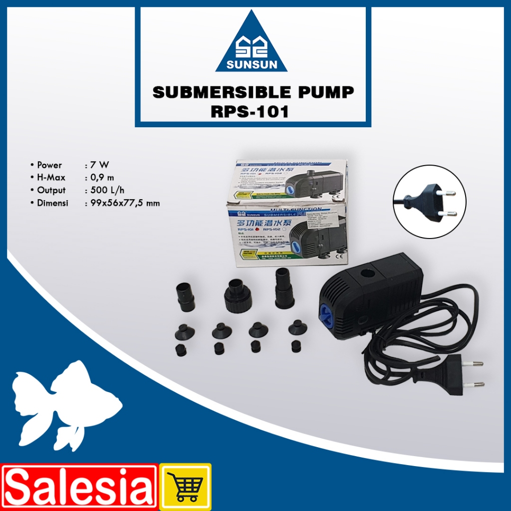 Jual POMPA AIR SUNSUN RPS 101 SUBMERSIBLE WATER PUMP KOLAM AQUARIUM ...