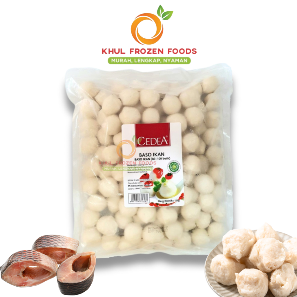 Jual Cedea Bakso Ikan Sedang 1Kg/ Bakso ikan/ Bakso Putih/ Bakso frozen ...