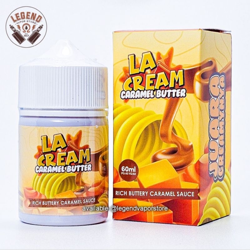 Jual FREEBASE - LIQUID LA CREAM Caramel Butter 60ML 3MG 6MG AUTHENTIC ...