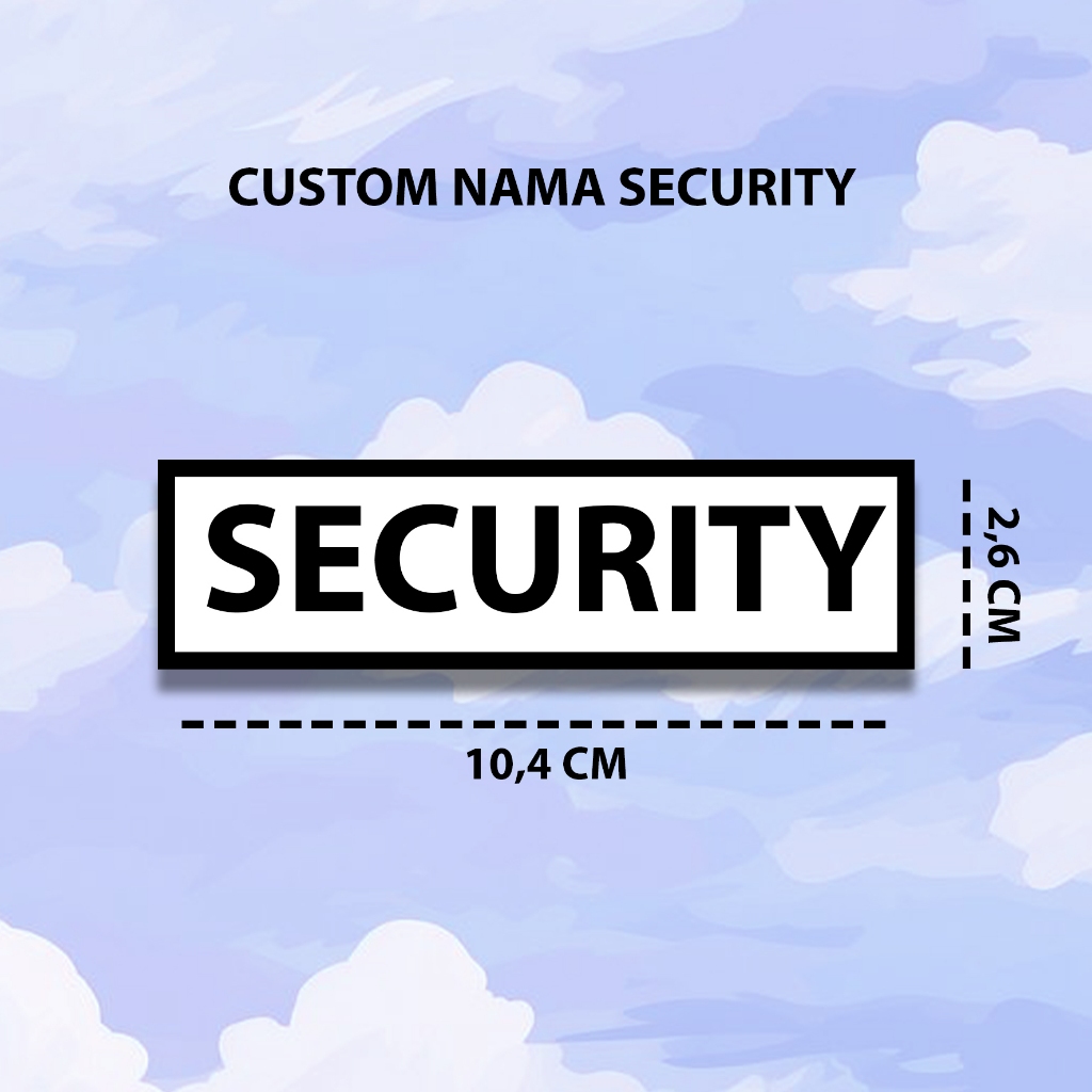 Jual Badge Security / Bed Satpam / Emblem Satpam / Patch Satpam (12 Pcs ...
