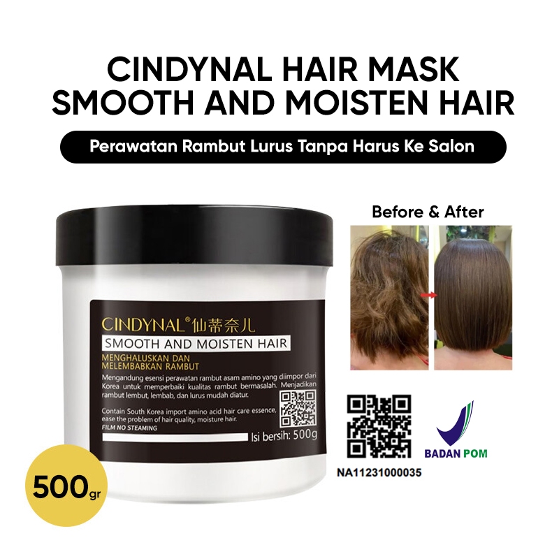 Jual BPOM CINDYNAL Hair Mask Smooth And Moisten Hair / Pelurus Rambut ...