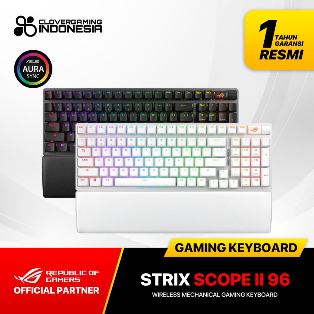 Jual Asus ROG Strix Scope II 96 Wireless Mechanical Gaming Keyboard NX ...
