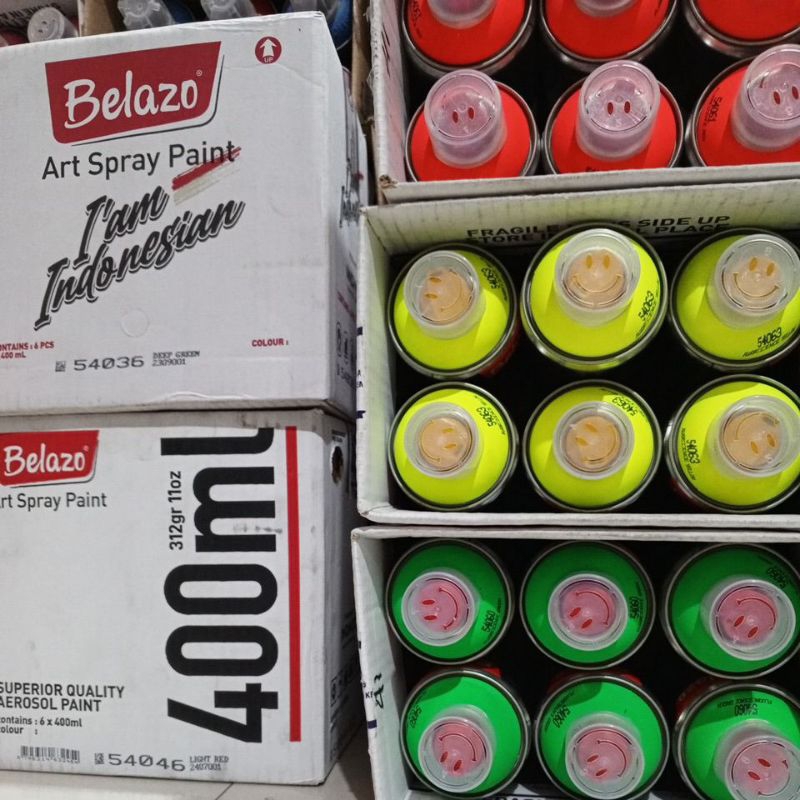 Jual belazo 400ml fluorescence belazo art spray paint, cat semprot ...