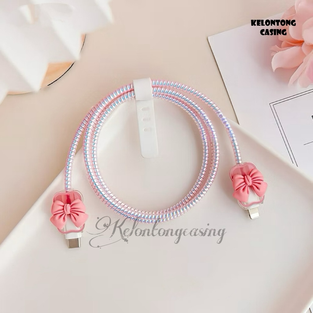 Jual KC - (4 in 1) Pelindung Kabel Charger Micro USB+Type-C dan Type-C ...