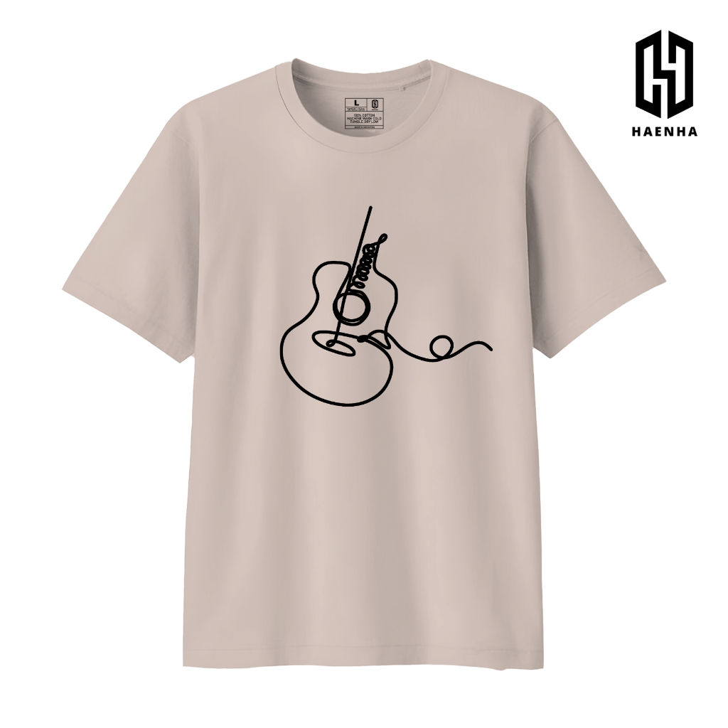 Jual HAENHA Baju Guitar Outline Kaos Distro - T shirt Sablon Unisex ...
