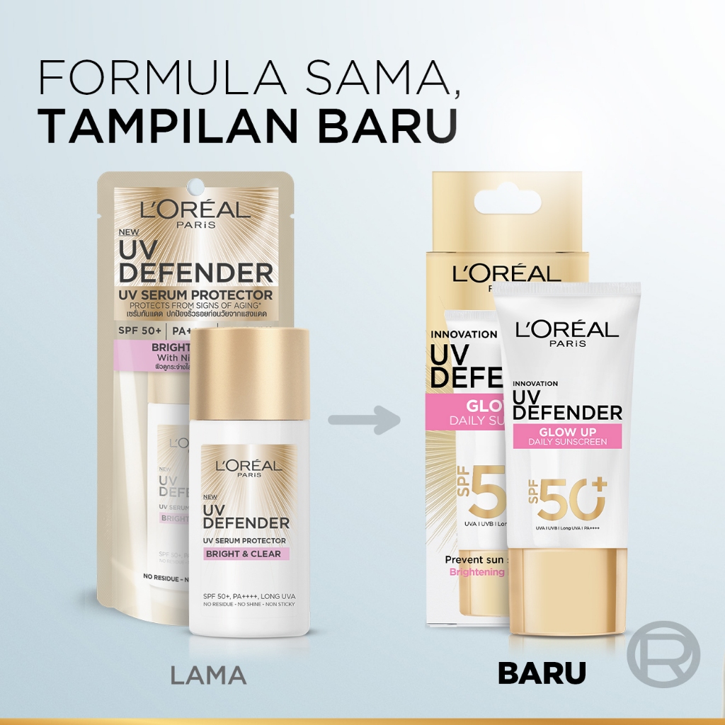 Jual LOREAL UV DEFENDER GLOW UP DAILY SUNSCREEN 50ml (NEW PACK ...